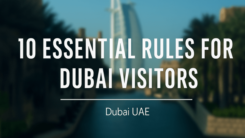 10 Important Rules for First Time Visitors to Dubai: Essential Travel ...
