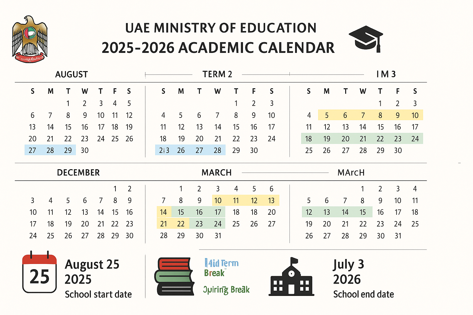 UAE 2025-2026 School Calendar: Key Dates for Students & Parents – JobXDubai