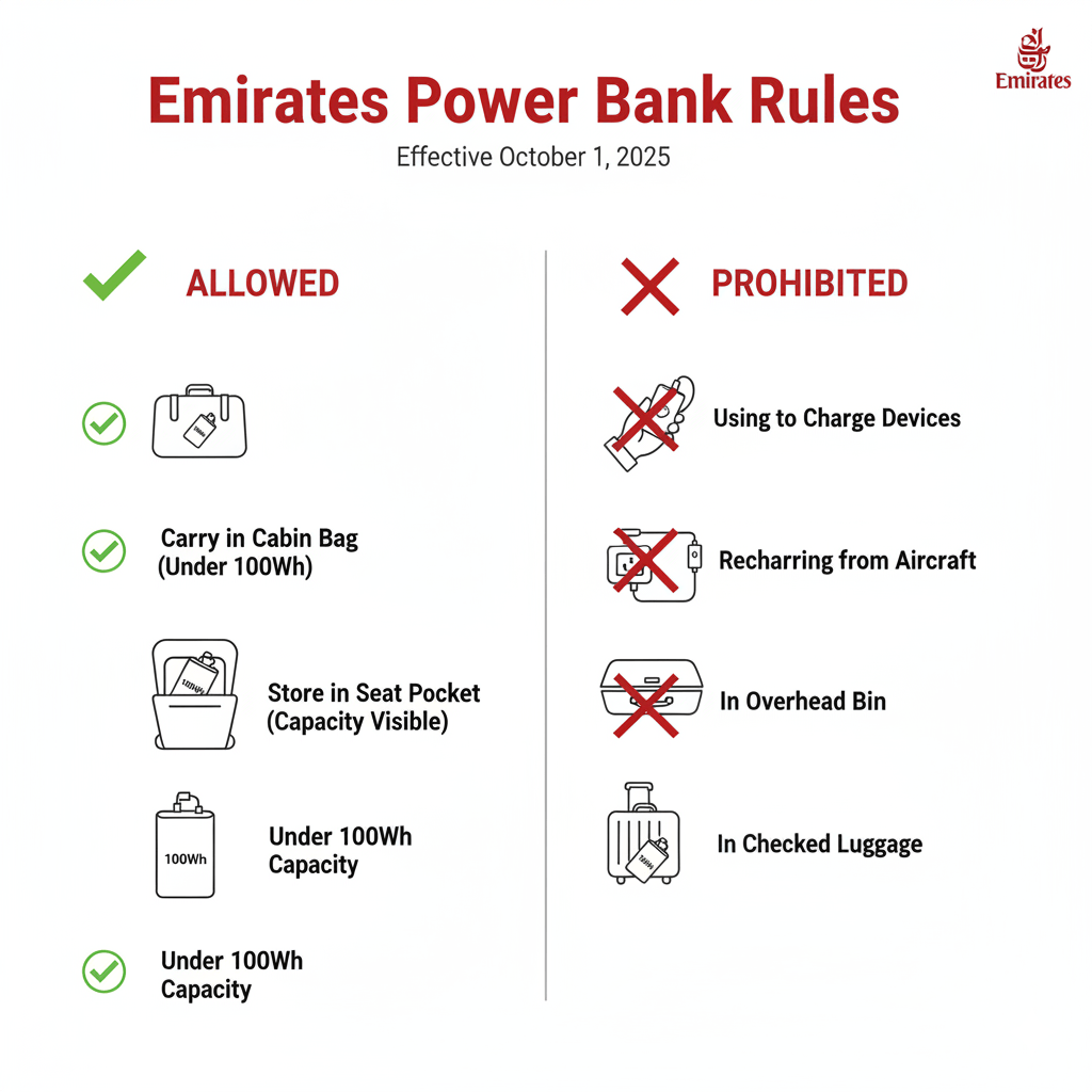 Emirates Power Bank Ban: No Charging Allowed From October 1, 2025 ...