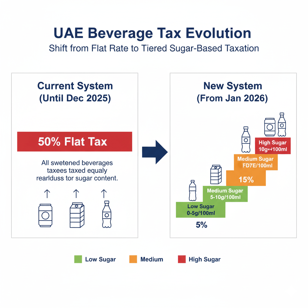 UAE Introduces New Sugar Tax on Beverages from January 2026 – JobXDubai