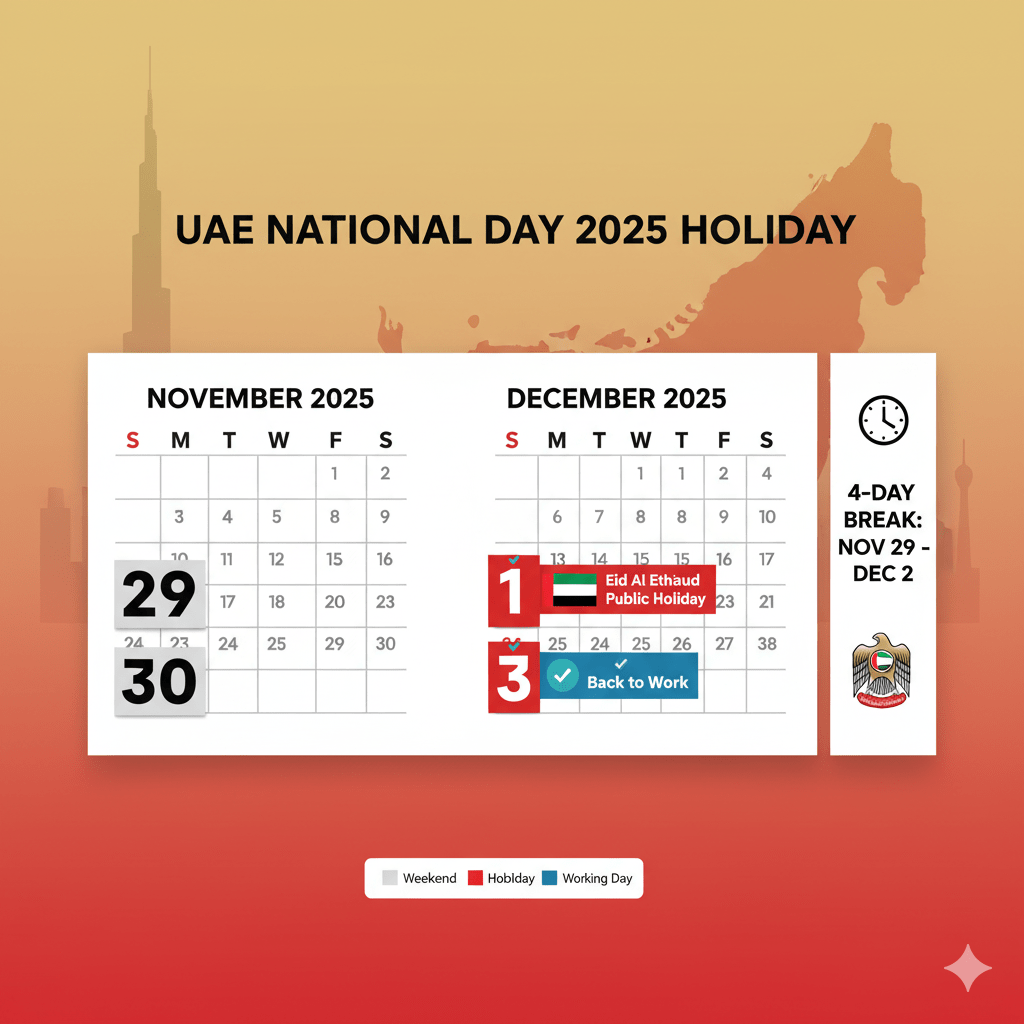 UAE National Day Holiday 2025: How Many Days Off Will You Get? – JobXDubai